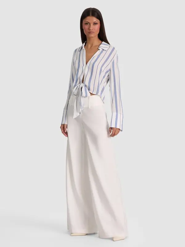 Alice + Olivia Hannon Tie Front Blouse