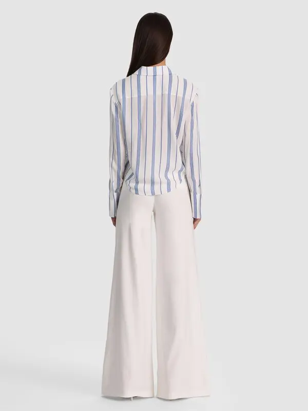 Alice + Olivia Hannon Tie Front Blouse