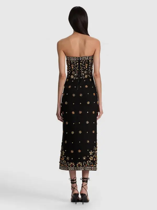 Alice + Olivia Nina Embellished Midi Dress