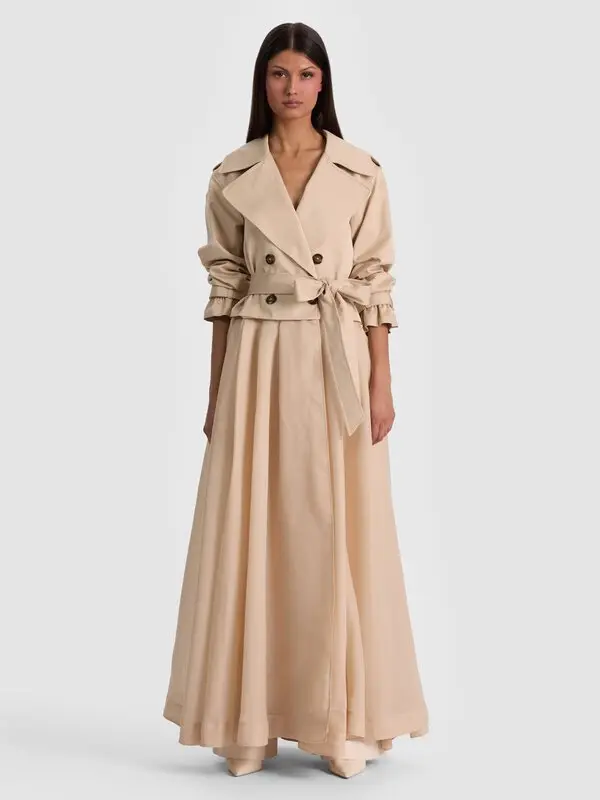 Alice + Olivia Nevada Sheer Combo Trench Coat
