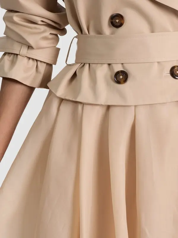 Alice + Olivia Nevada Sheer Combo Trench Coat