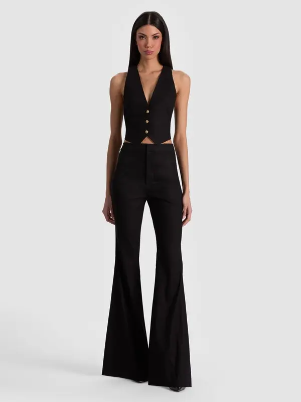 Alice + Olivia Donna Linen Vest