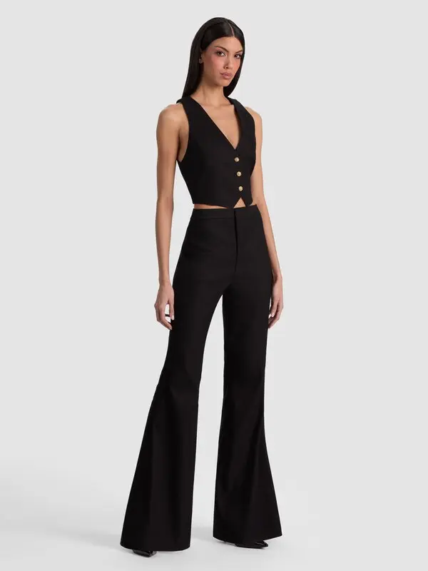 Alice + Olivia Donna Linen Vest
