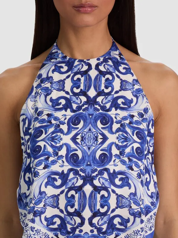 Alice + Olivia Frenchie Handkerchief Halter Top