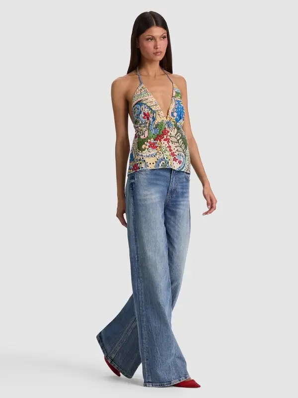 Alice + Olivia Karolina Halter Top