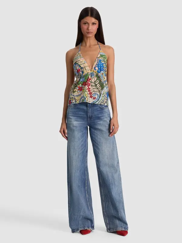 Alice + Olivia Karolina Halter Top