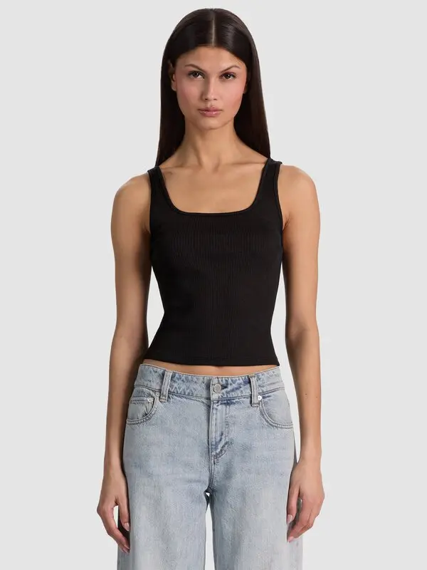 Alice + Olivia Daryn Tank Top - Black