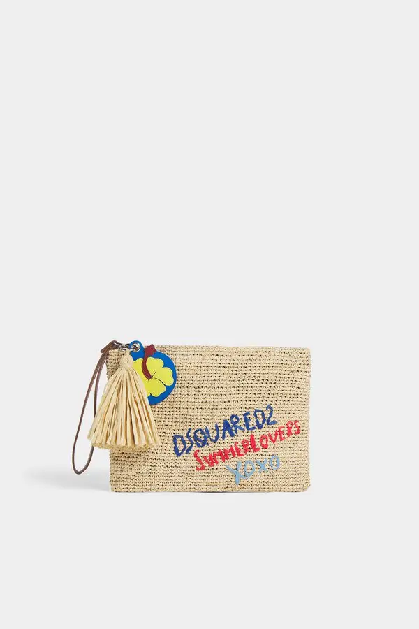 Dsquared2 Summer Lovers Raffia Pouch