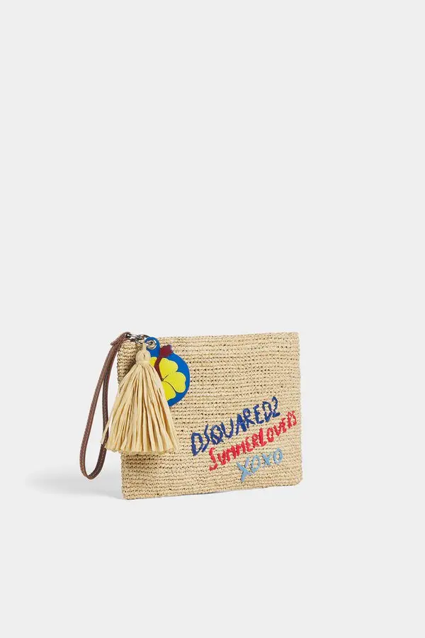 Dsquared2 Summer Lovers Raffia Pouch