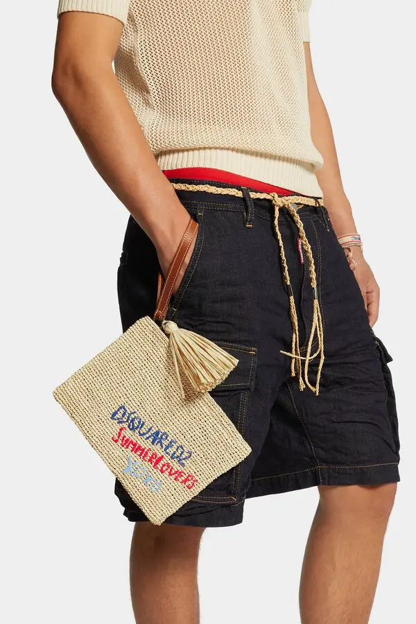 Dsquared2 Summer Lovers Raffia Pouch