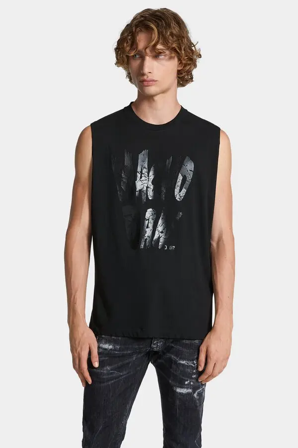 Dsquared2 Pressato Cigarette Fit Sleeveless T-shirt