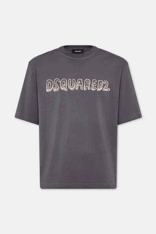 Dsquared2 Best Fade Loose Fit Cartoon Logo T-shirt