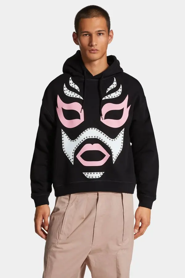 Dsquared2 Wash Relax Fit Mask Hoodie