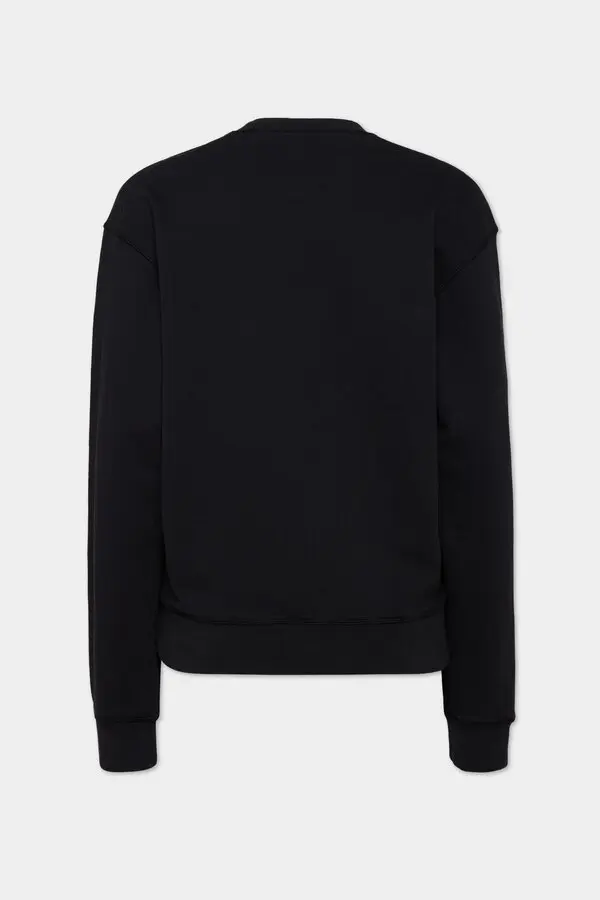 Dsquared2 Dyed Just Right Fit Doodle Sweatshirt - Black