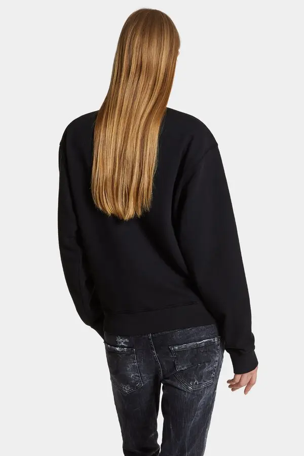 Dsquared2 Dyed Just Right Fit Doodle Sweatshirt - Black