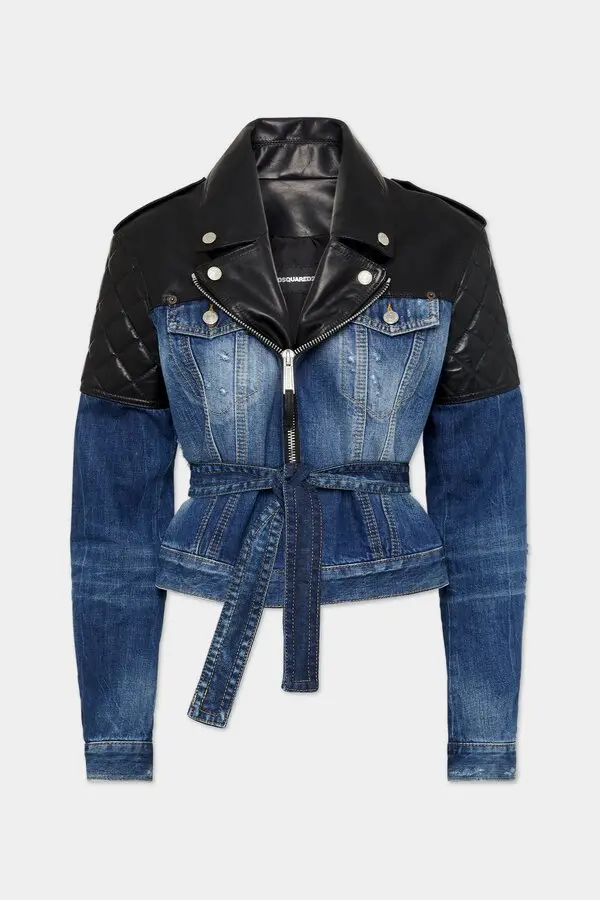 Dsquared2 Butch Denim Hybrid Jean Jacket