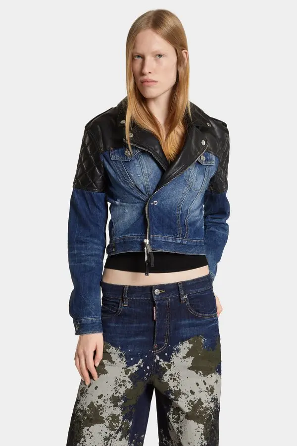 Dsquared2 Butch Denim Hybrid Jean Jacket