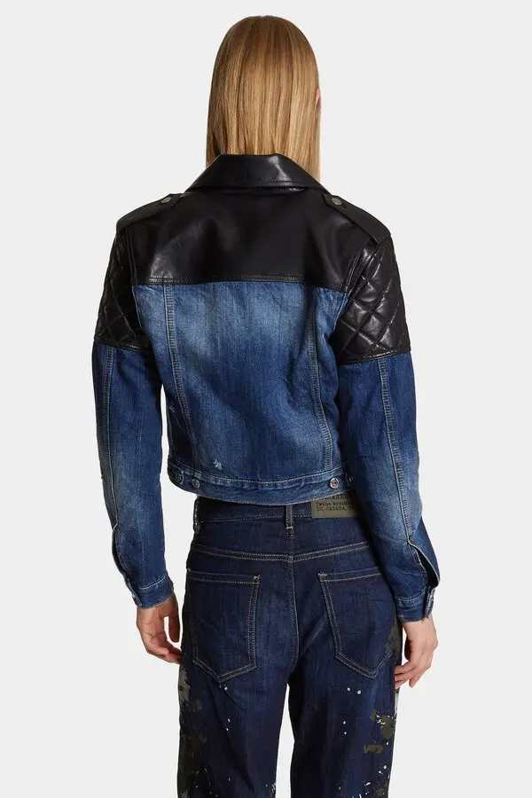 Dsquared2 Butch Denim Hybrid Jean Jacket