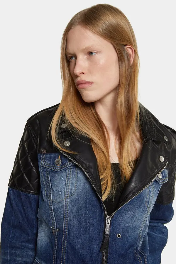 Dsquared2 Butch Denim Hybrid Jean Jacket