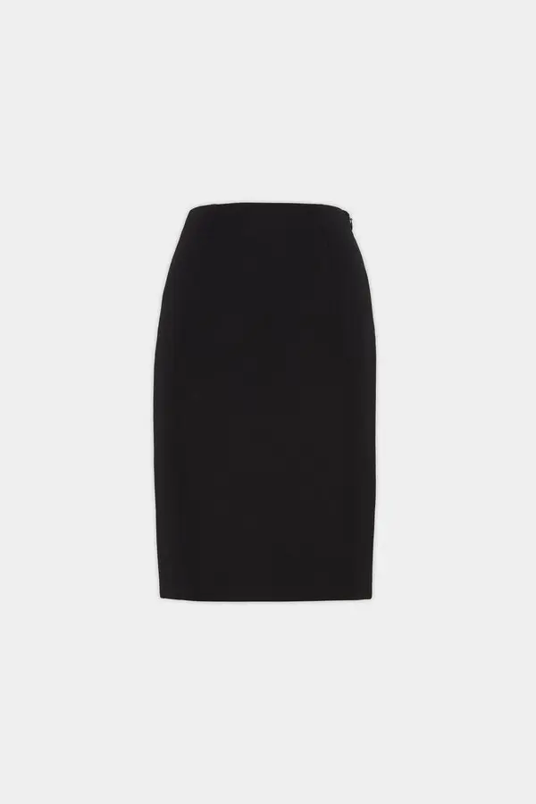 Dsquared2 Stretch Worsted Wool Pencil Skirt