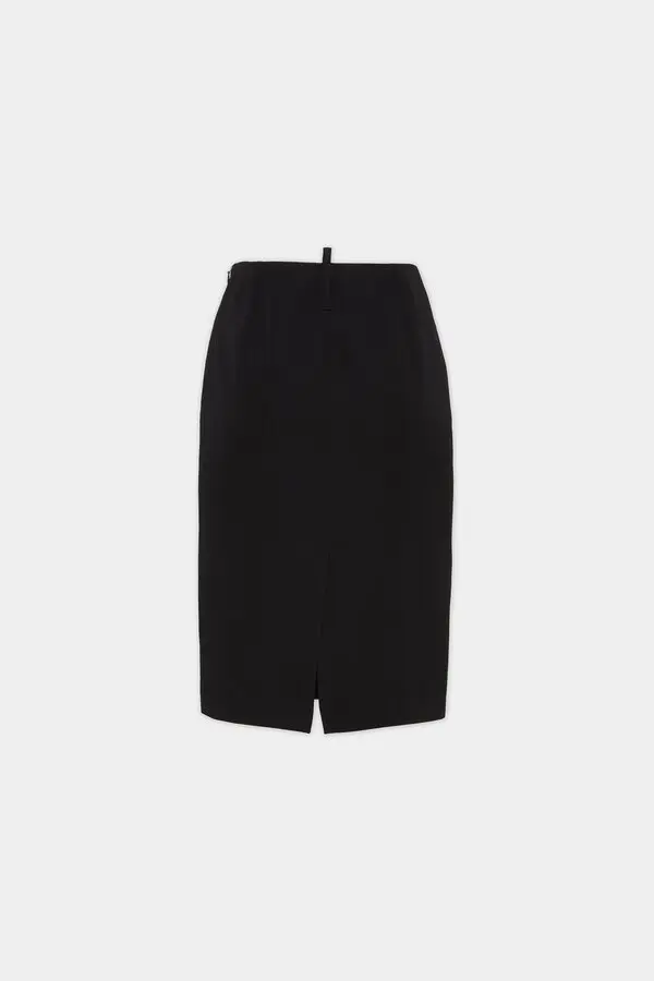Dsquared2 Stretch Worsted Wool Pencil Skirt