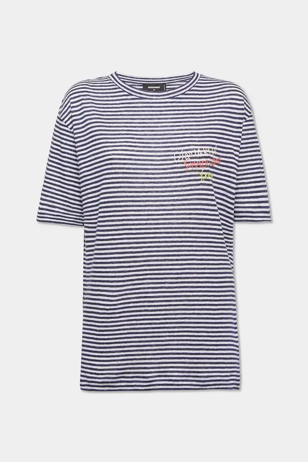 Dsquared2 Summer Lovers Breezy Fit Striped T-shirt