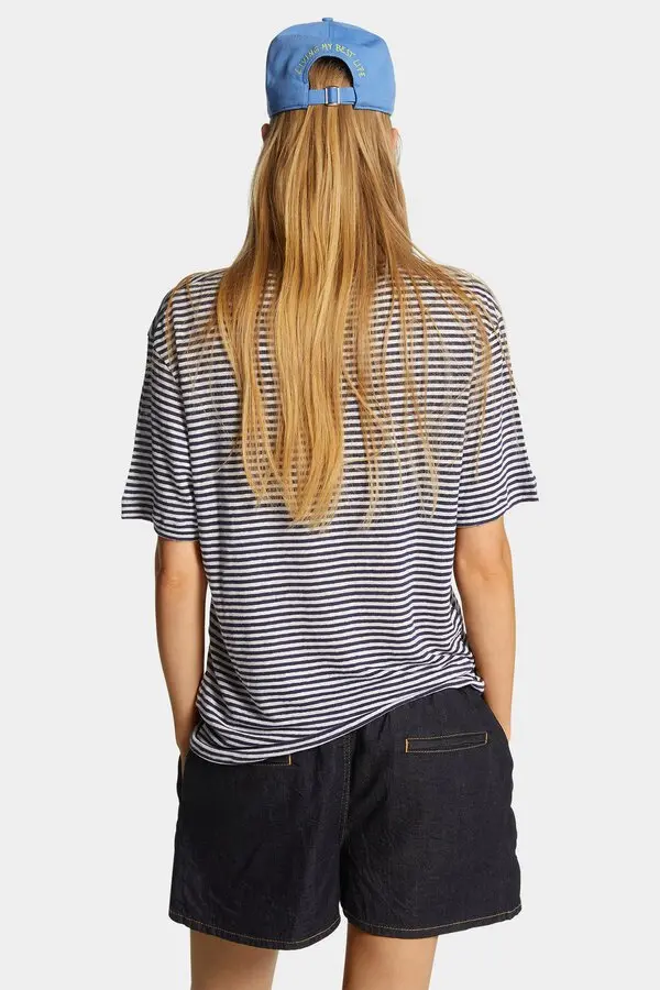 Dsquared2 Summer Lovers Breezy Fit Striped T-shirt
