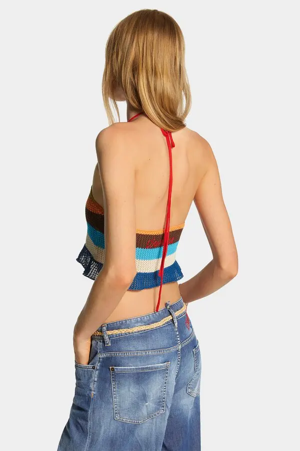 Dsquared2 Summer Lovers Knit Halter Neck Top