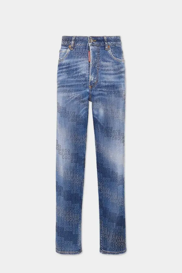 Dsquared2 Allover Crystal Wash Boston Jeans