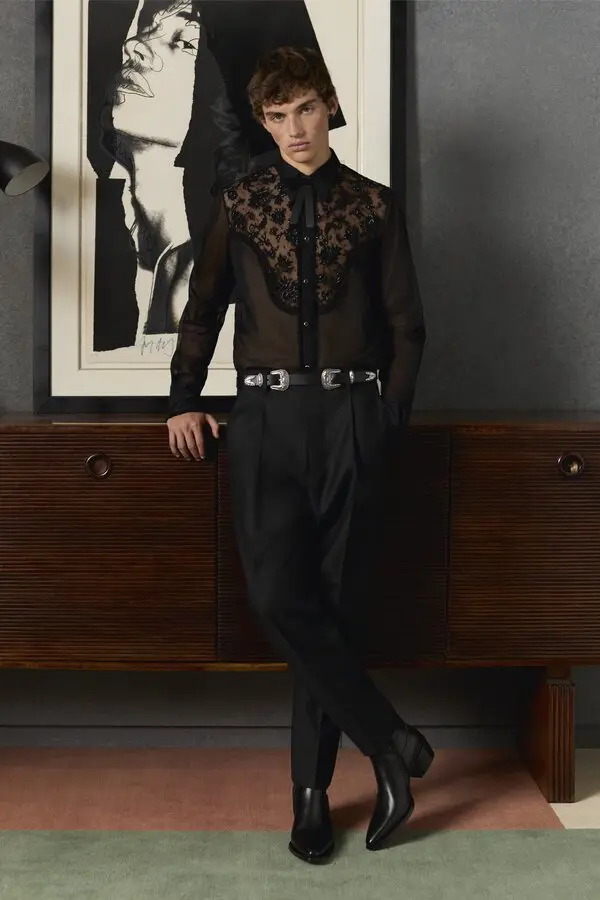 Dsquared2 Fashion Embroidered Western Shirt