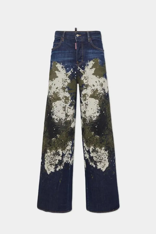 Dsquared2 Dark Urban Camo Wash Traveller Jeans