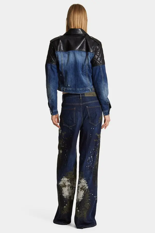 Dsquared2 Dark Urban Camo Wash Traveller Jeans