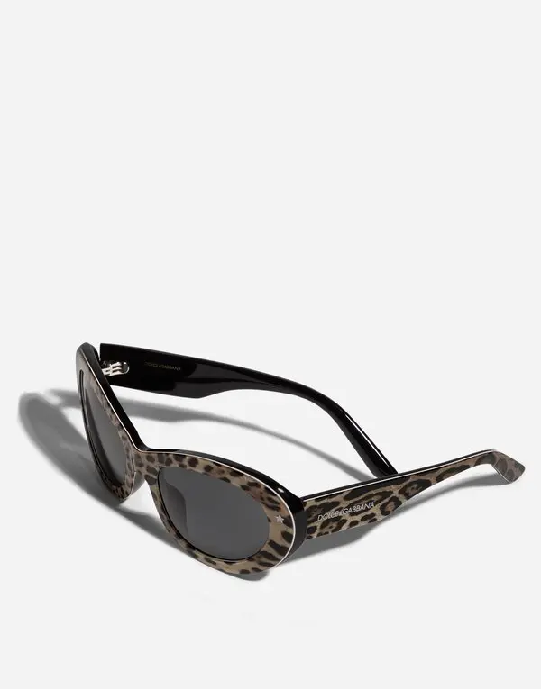 Dolce & Gabbana Leopard-print Cat-eye Sunglasses