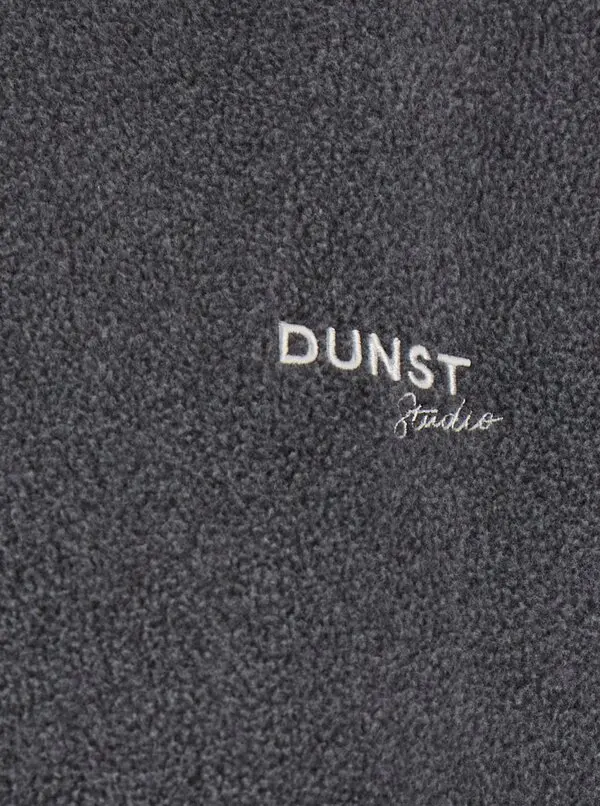 DUNST Zip-up Fleece Sweatshirt Charcoal Grey