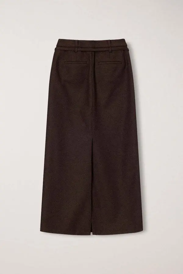DUNST Maxi Wrap Skirt Brown