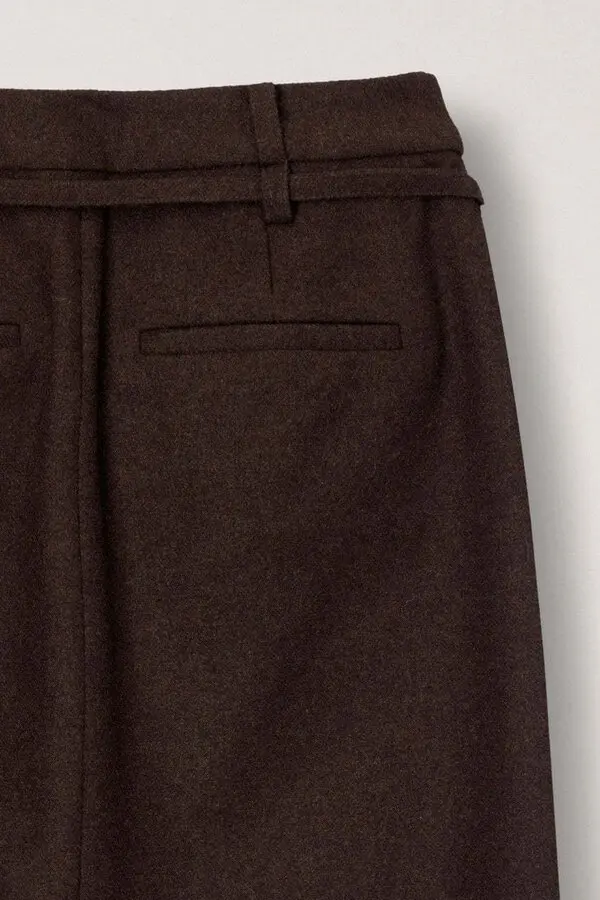 DUNST Maxi Wrap Skirt Brown