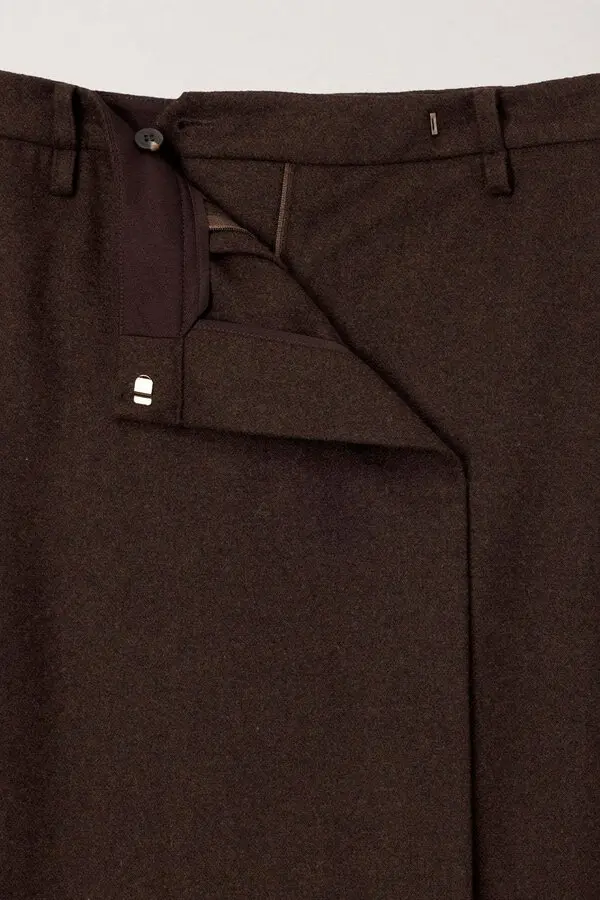 DUNST Maxi Wrap Skirt Brown