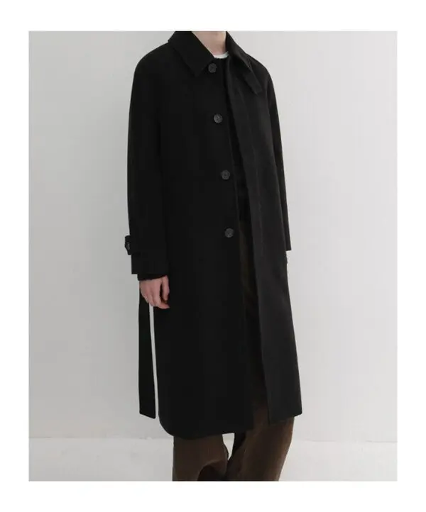 DUNST Belted Cashmere Mac Coat