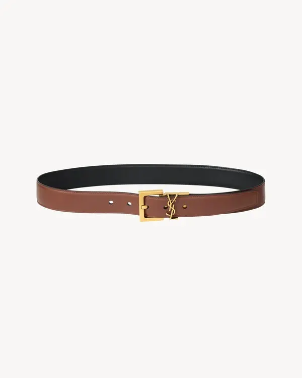 Saint Laurent Cassandre Reversible Belt