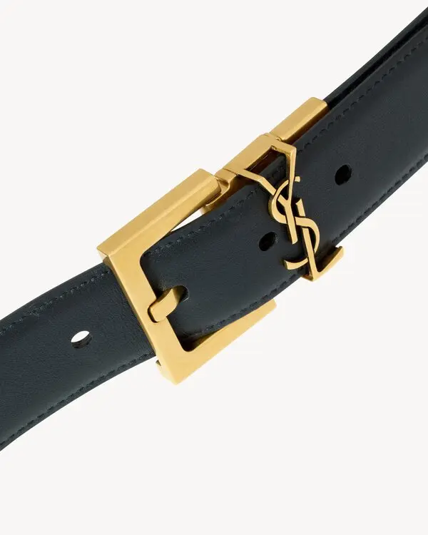 Saint Laurent Cassandre Reversible Belt