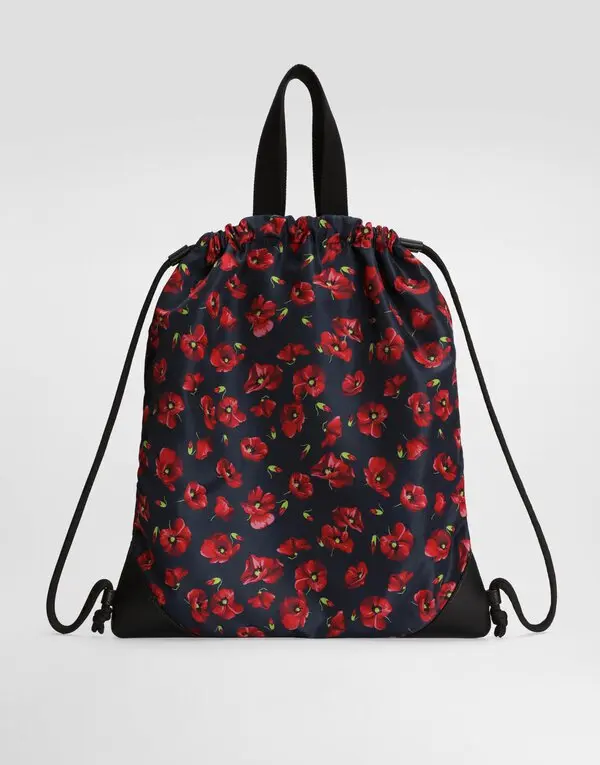 Dolce & Gabbana Poppy-print Nylon Backpack
