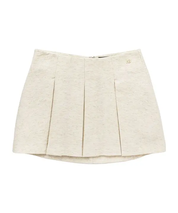 WRSTBHVR Pleated Logo-plaque Mini Skirt