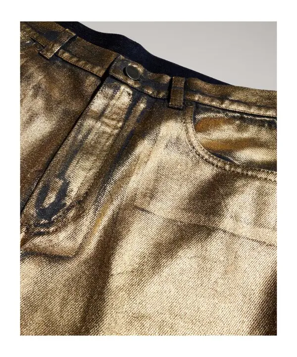 Gucci Slim Fit Coated Cotton Denim Pants