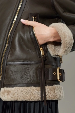 ALLSAINTS Long-sleeve Leather Jacket With An Asymmetrical Zipper