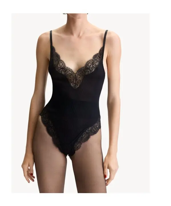 Saint Laurent Translucent Tight-fitting Bodysuit