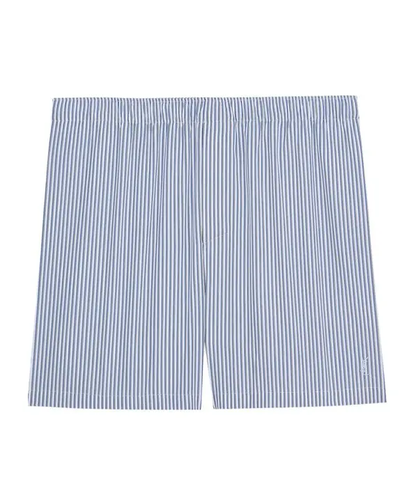 Saint Laurent Striped Cotton Poplin Shorts