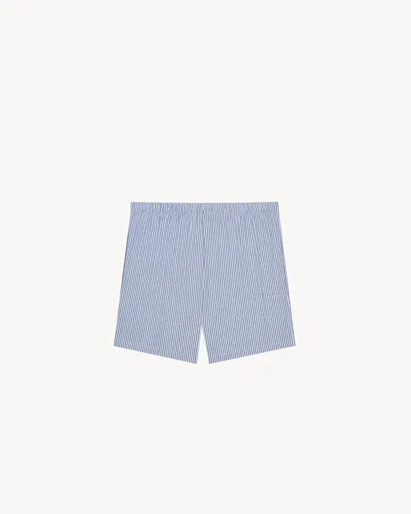 Saint Laurent Striped Cotton Poplin Shorts