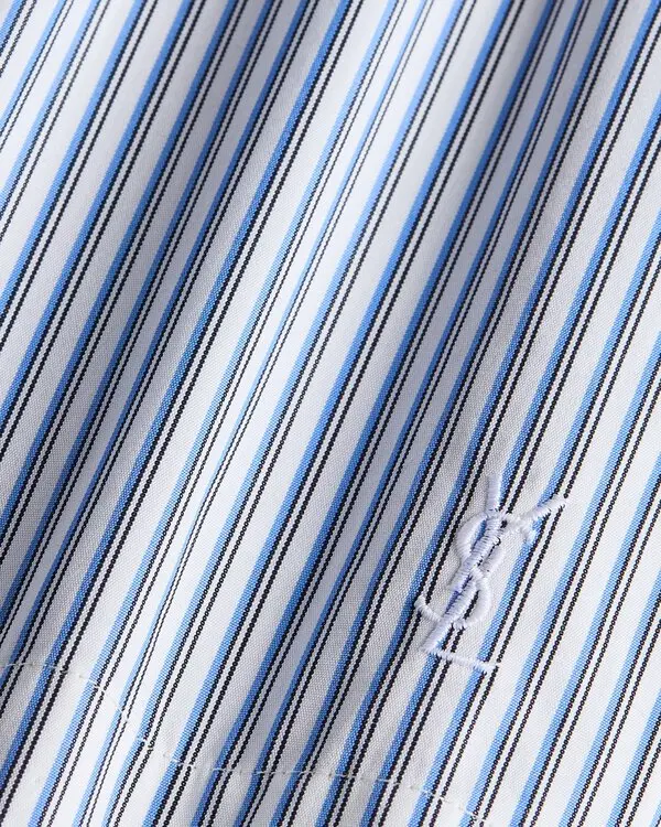 Saint Laurent Striped Cotton Poplin Shorts