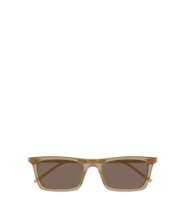 Saint Laurent Rectangle Frame Sunglasses - Brown