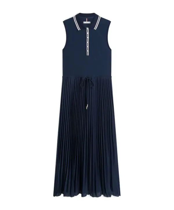 Tommy Hilfiger 1985 Pleated Sleeveless Midi Dress